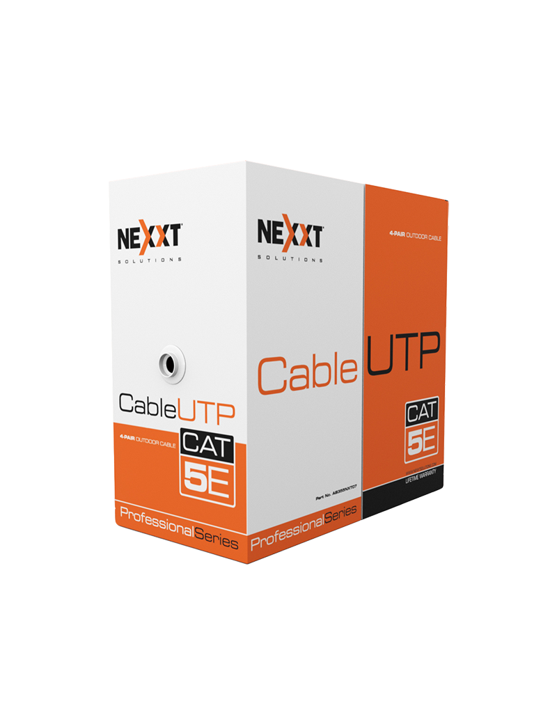 Cable Utp Cat 5e Interior NEXXT AB355NXT01 | Rollo 305m | Azul | 100% Cobre